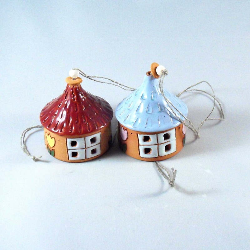 Assortiment clochette céramiques maisonnettes